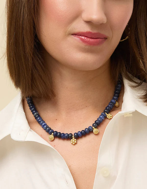 Louisa Mae Necklace 17” Dark Blue – sweet ivy