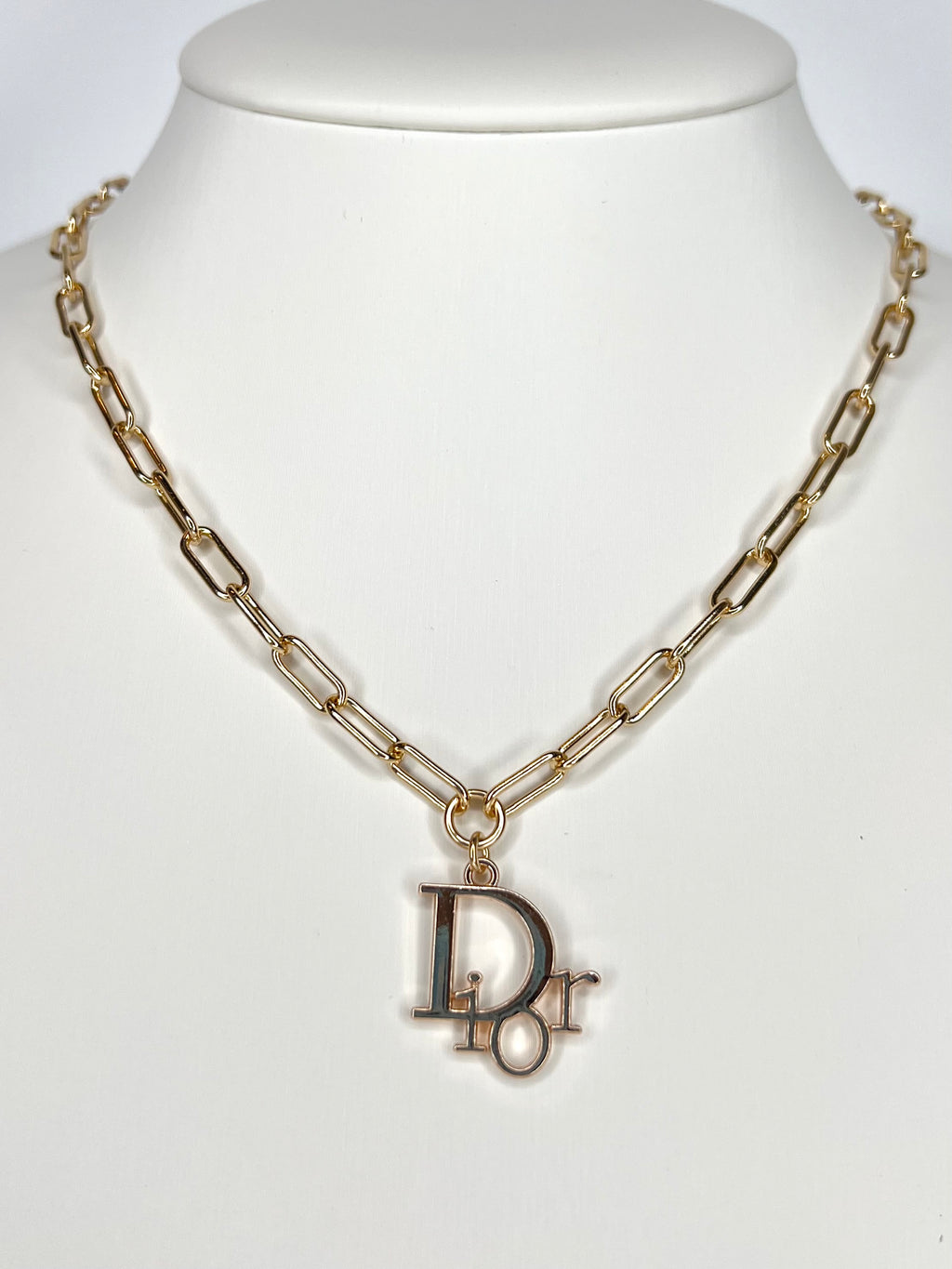 Dior Gold Paperclip Chain Necklace – sweet ivy