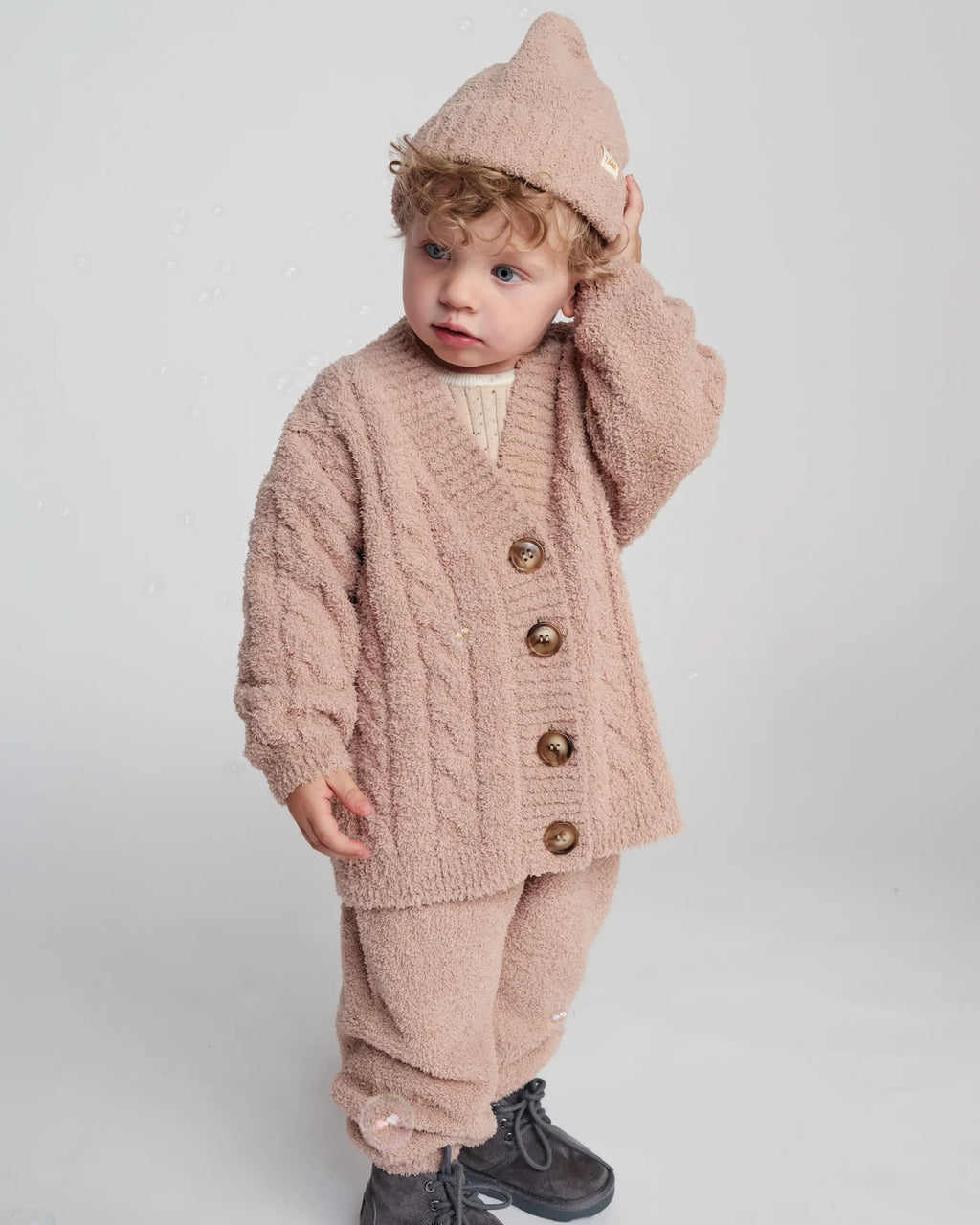 Cable Cardigan Fuzzy Pecan – sweet ivy