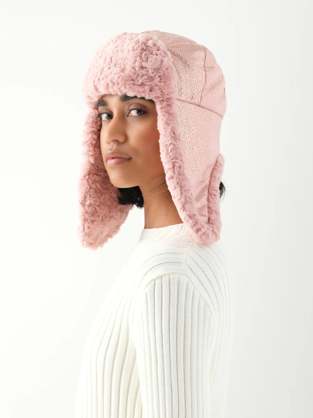 Amelia Hat Metallic Pink O/S – sweet ivy